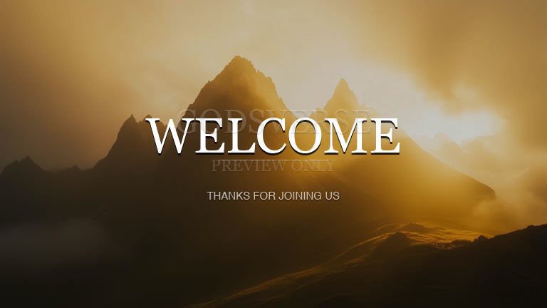 Welcome Church Slide: Set the Tone Before the Service